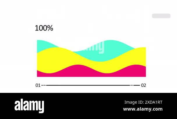 Animated Area graph isolated on white background. Animated Infographic ...
