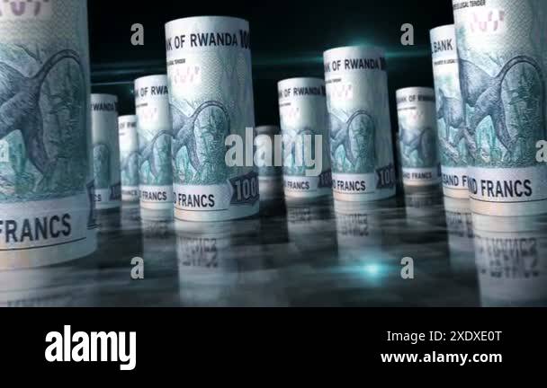 Rwanda money Rwandan francs counting. RWF 1000 banknotes. Fast cash ...