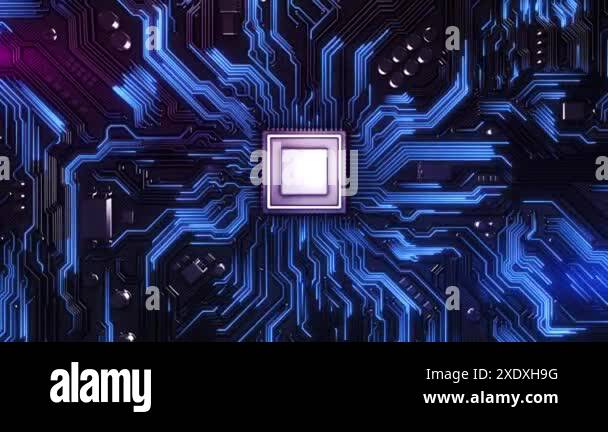 Computer Processors CPU. Motherboard digital chip. Tech science ...