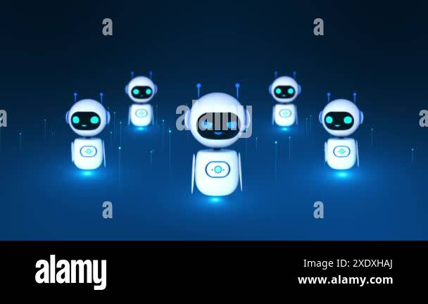 Robot AI Content Generator. Chatbot technology, isometric. Technology ...