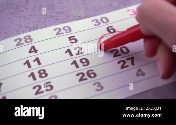 Plan a work week. Circle and strike through calendar dates. Write with ...