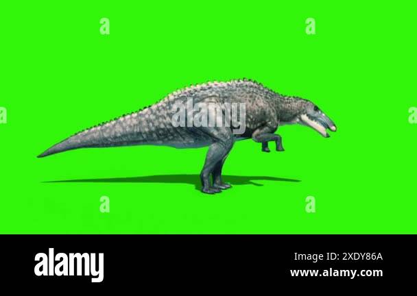 Shantungosaurus Roar Green Screen Side Jurassic World 3D Rendering ...