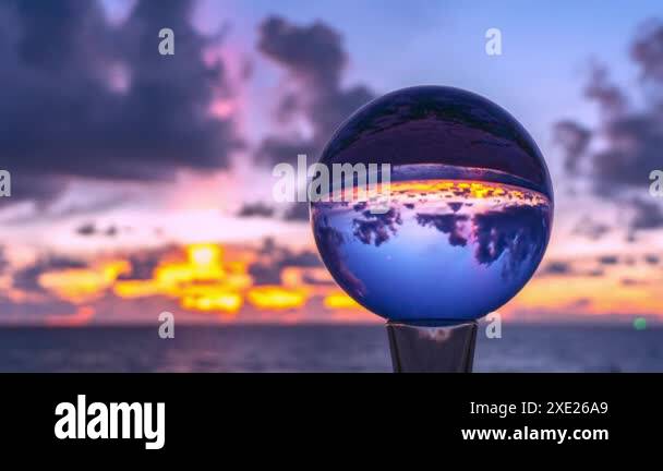This time lapse was captured using a crystal ball to capture the ...