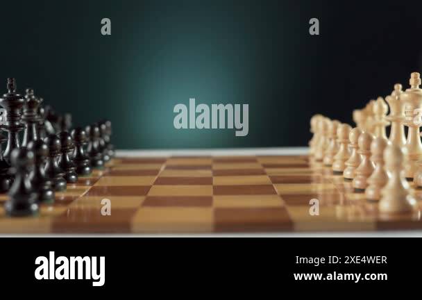 A dynamic visual of a chess game showcasing the critical opening moves ...