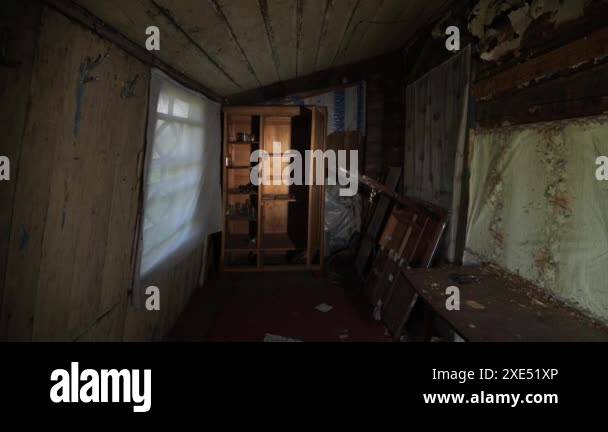 Abandoned wooden house. Poor mans hut. fallout concept. Abandoned ...