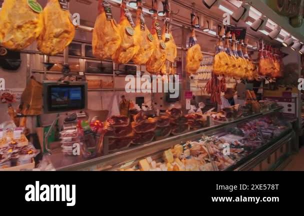 Valencia, Spain - April 9, 2024: Traditional hamon shop in Central ...