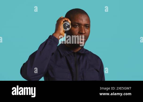 Headshot portrait of security employee tasked with evicting trespassers ...