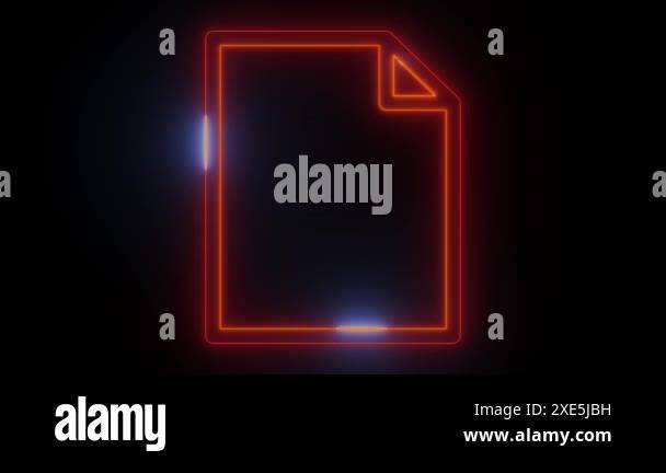 Neon Glow New Page Icons - A Vibrant Array for UI Design, Elevate your ...