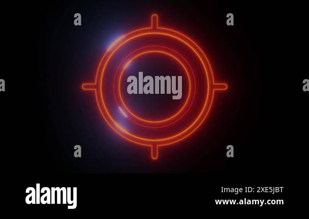 Neon Glow Target Icons - A Vibrant Array for UI Design, Elevate your ...