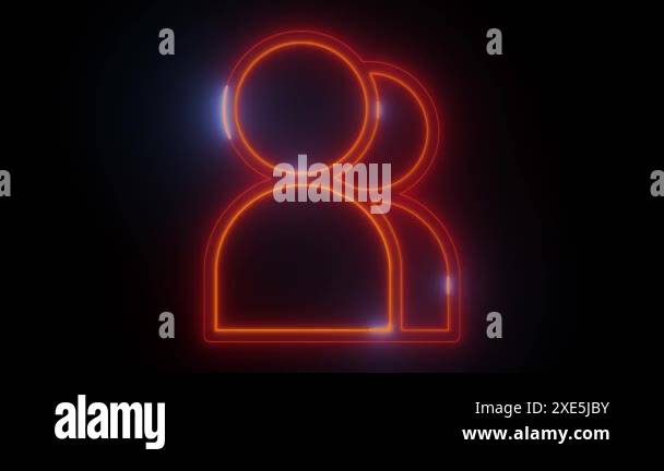 Neon Glow Users Icons - A Vibrant Array for UI Design, Elevate your ...