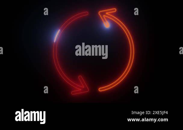 Neon Glow Repeat Icons - A Vibrant Array for UI Design, Elevate your ...