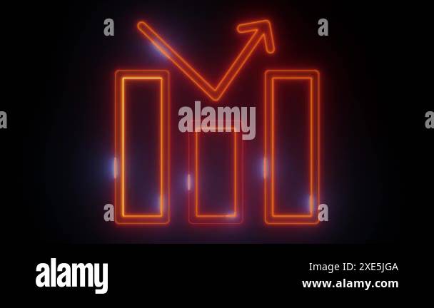 Neon Glow Growth Stack Icons - A Vibrant Array for UI Design, Elevate ...