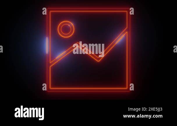 Neon Glow Image Icons - A Vibrant Array for UI Design, Elevate your ...