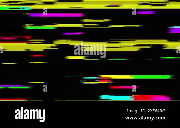 Glitch Error Video Damage. Visual video effects stripes background, tv ...