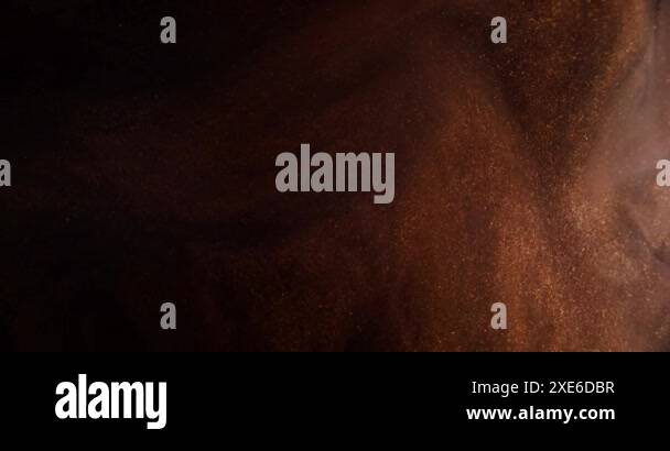 Glitter dust. Smoke splash. Ink water. Blur brown bronze golden color ...