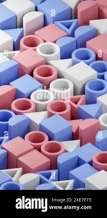 geometry dynamic block background, motion design 3d render looping ...