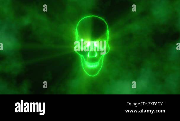 Glowing green skull Stock Videos & Footage - HD and 4K Video Clips - Alamy
