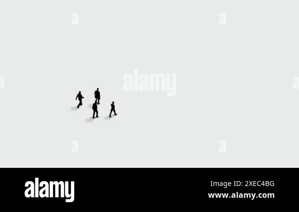 silhouette people walk on white background. silhouette black people ...