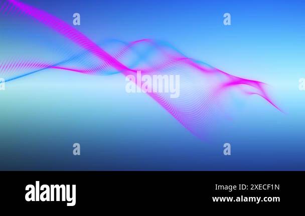 Animated dot wave. Abstract digital particle wave. Technology ...