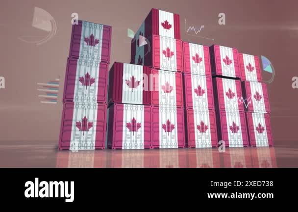 Canada export production and import containers cargo with business ...