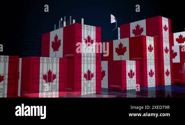 Canada export production and import containers cargo with business ...