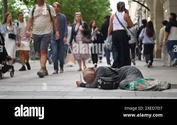Homeless france street Stock Videos & Footage - HD and 4K Video Clips ...