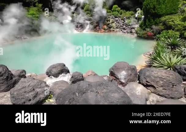 Japan - May 16 2024: Umi Jigoku, Beppu Captivating Sea Hell Geothermal ...