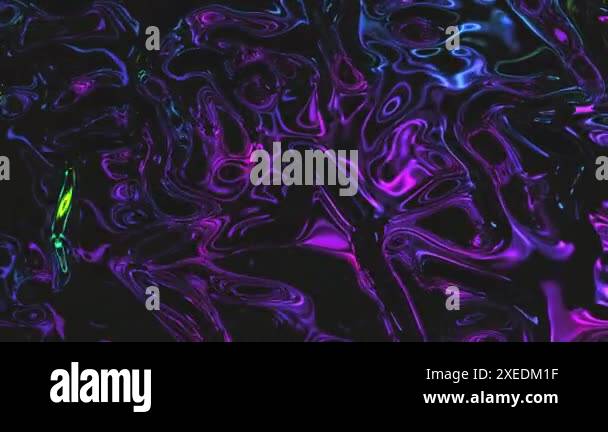 Abstract holographic oil noise surface background. Foil wavy surface ...
