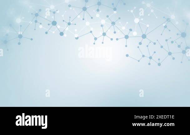 Scientific design molecular structure with connected lines and dots ...