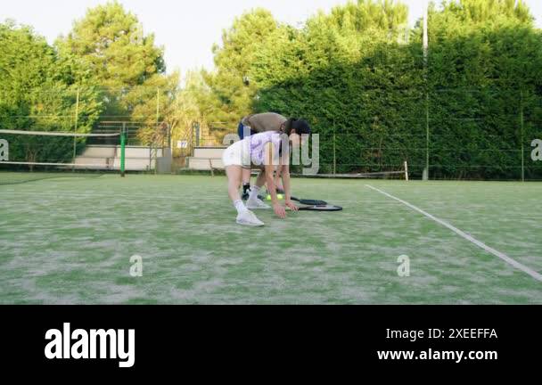 Recovery Stretching Exercises After The Game Stock Video Footage - Alamy