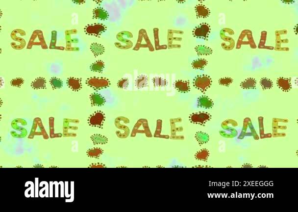 Motion footage background with colorful elements. SALE Promotion banner ...