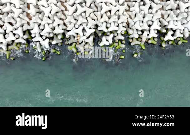 Sea defence structure tetrapods tetrapod Stock Videos & Footage - HD ...