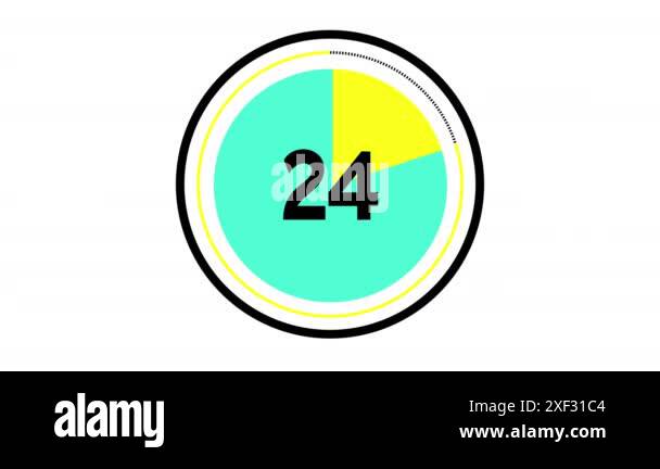 Countdown timer from 30 to 0 seconds real time. Modern flat design of ...