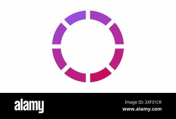 Simple Circle Loading loop animation on the white background. 4K resolution video of loading ...