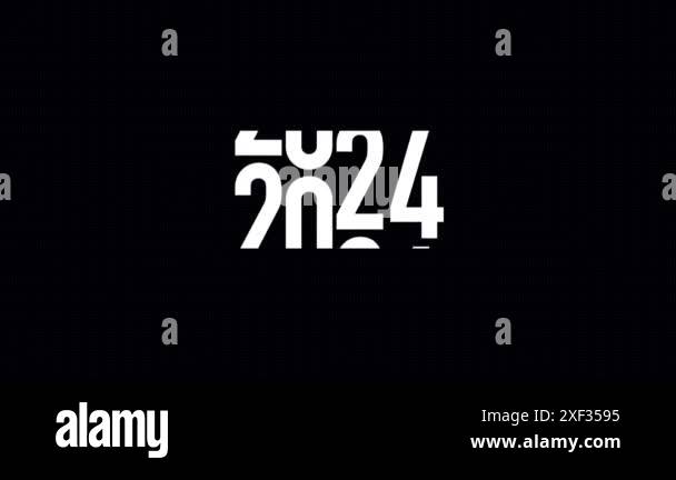 Rolling Numbers 2024 on a Dark Blue Grid Background. Great for New Year ...