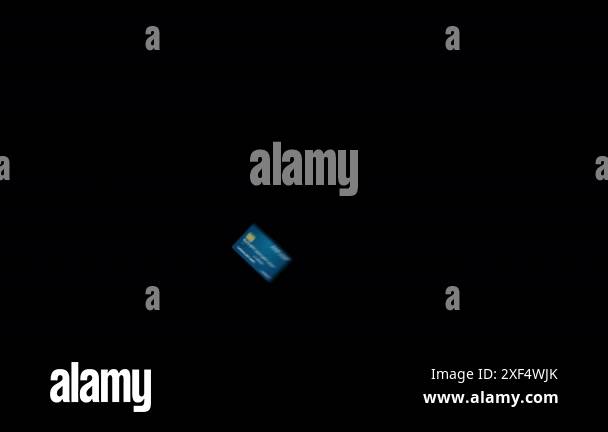 Credit cards debt bank 2d animation motion graphics black background ...