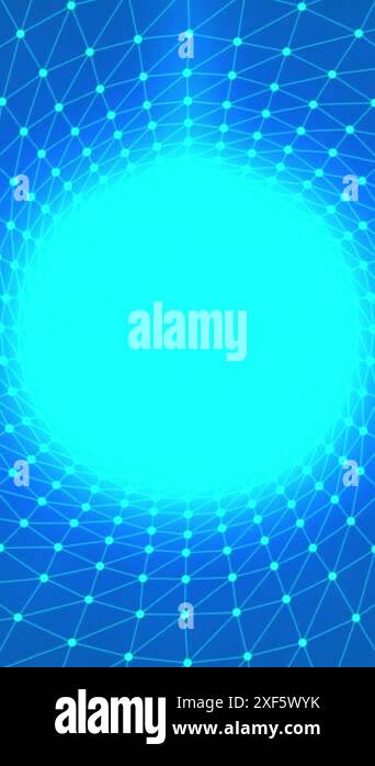 Abstract Animated Plexus Tunnel Background Motion Connected Lines And Dots Creating Round