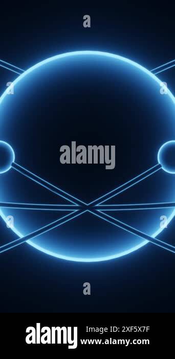 3D animation of molecular structure with electrons. Design. Electrons rotating along trajectory ...