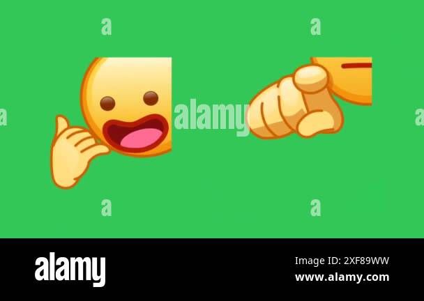 Funny cartoon character sticker with two yellow emojis, first showing ...