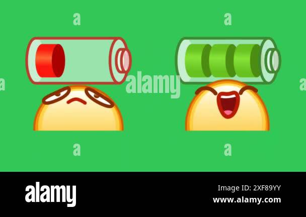 Funny cartoon character sticker with two yellow emojis, the first one ...