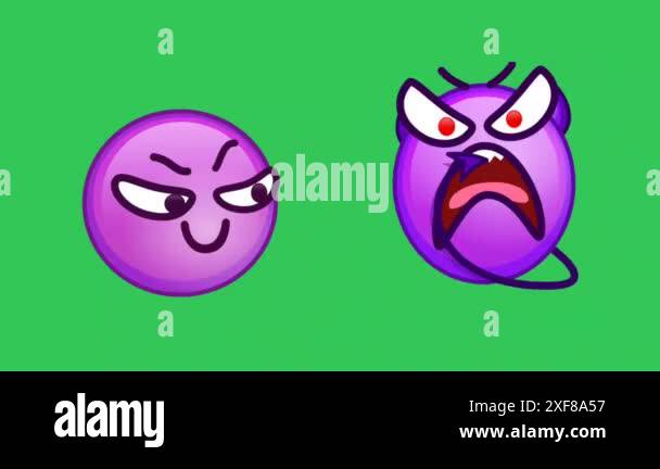 Funny cartoon character sticker with two yellow emojis, the first turns ...