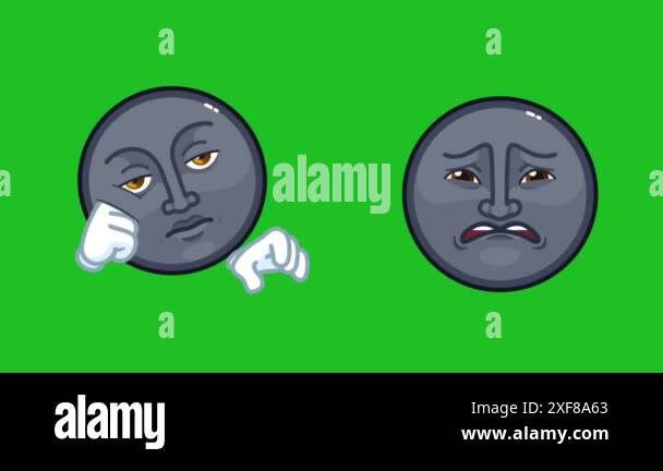 2.5D space character emoticon and emoticon reaction of the beautiful ...