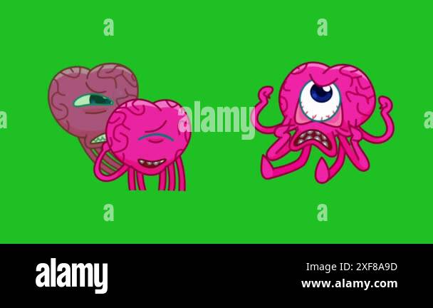 Heart-flavored cartoon character and sticker that scratches its head ...