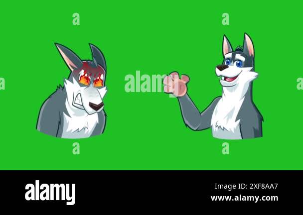 The 2.5D space character emoticon and the reaction of the gray wolf ...