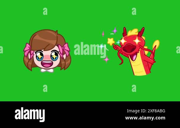Cute cartoon character and sticker of a little girl spinning and ...
