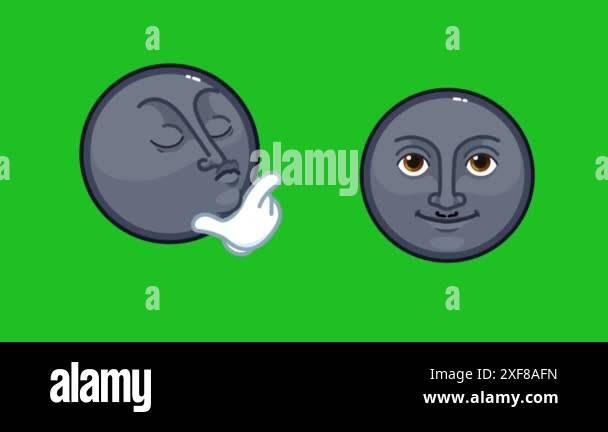 2.5D space character emoticon and reaction emoticon beautiful black ...