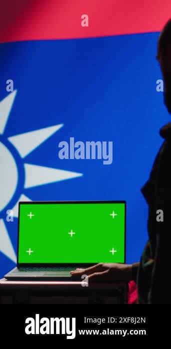Vertical video Taiwan liberation insurgent using radar on green screen ...