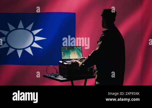 Taiwan freedom fighters air defense command operator using radar to ...
