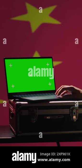 Vertical video Chinese air defense using radar system on green screen ...