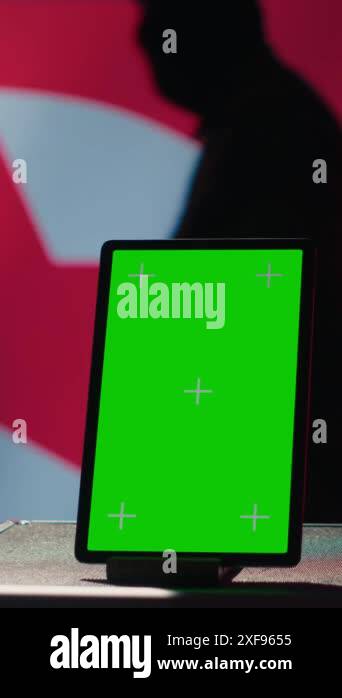 Vertical video Mockup tablet used by North Korean state security ...